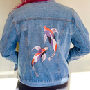 Koi Fish Jacket, Custom Denim Jacket – EmAttemptsArt